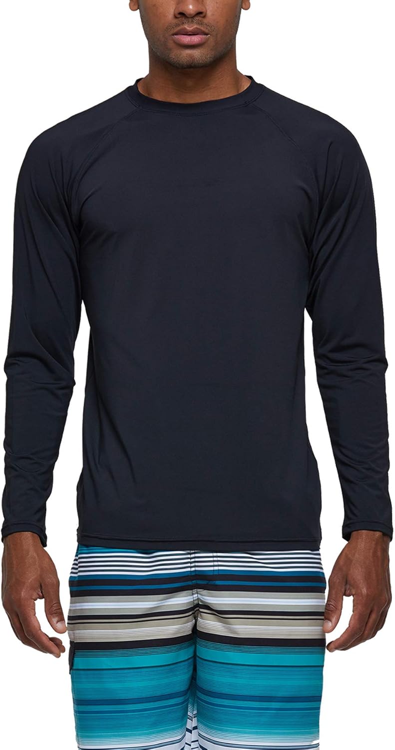 SLYRAIME Mens Solid UPF 50+ Quick Dry Sun Protection Beach Swim Shirt ...