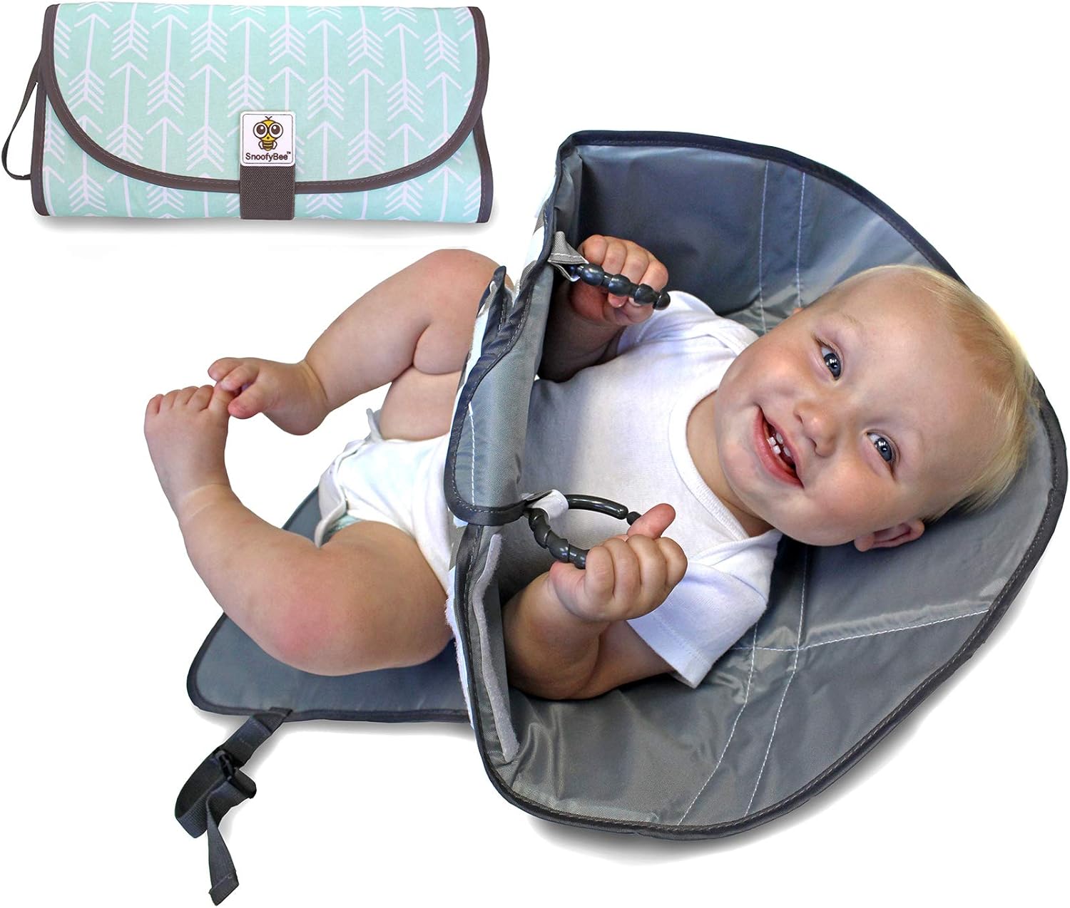 SnoofyBee, 3in1 Diaper Clutch, Changing Pad, Playmat (Arrows): Amazon ...