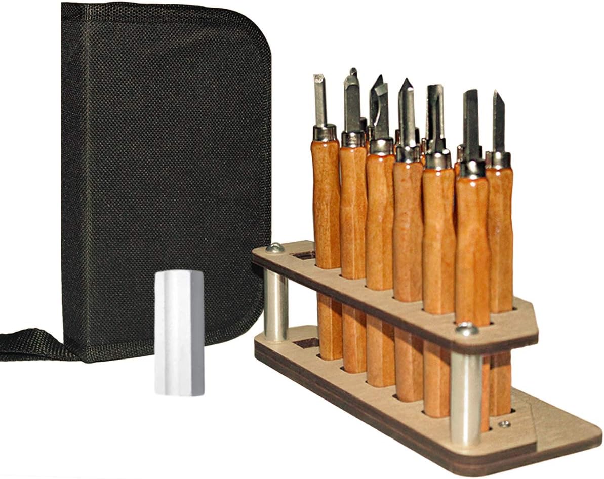 Schnitzmesser Schnitzwerkzeug für Holz, Kürbis - 12 + 3 Schnitzset mit ...