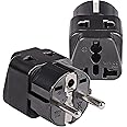 Amazon.com: OREI 2 in 1 USA to Europe Adapter Plug (Schuko, Type E/F ...