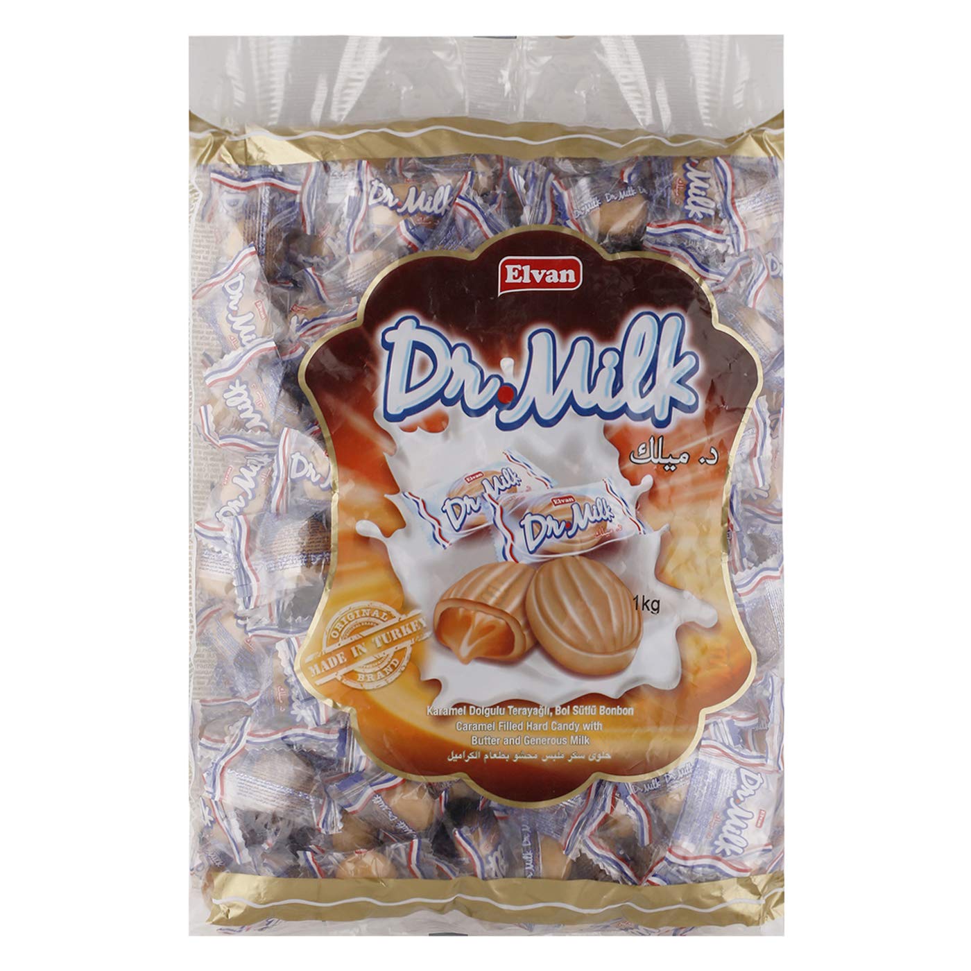 Milchbonbon Dr. Milk 1kg, gefüllte Bonbons Karamellgeschmack ...