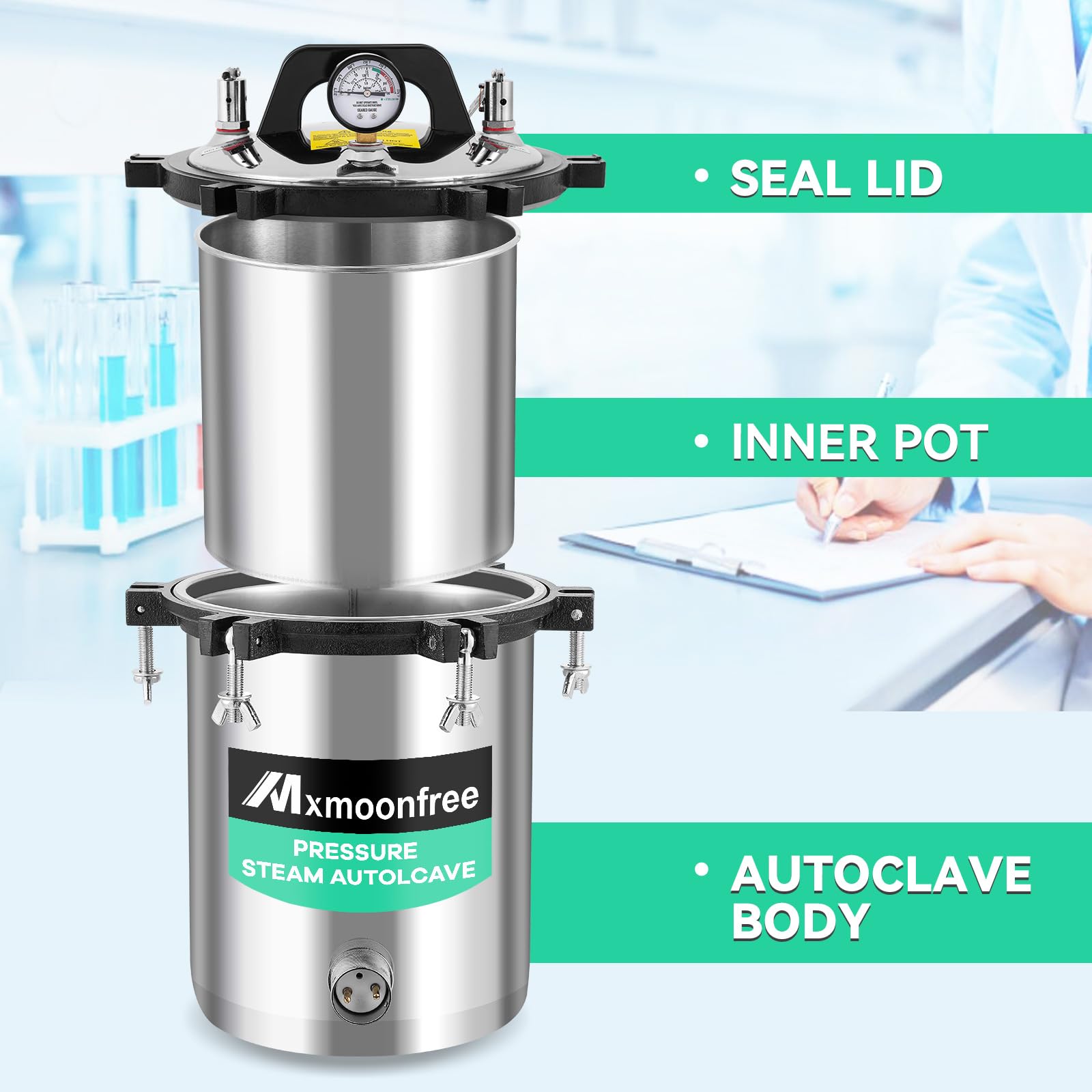 Mua 12L Lab Autoclave, Portable Steam Autoclave for Lab Equipment ...