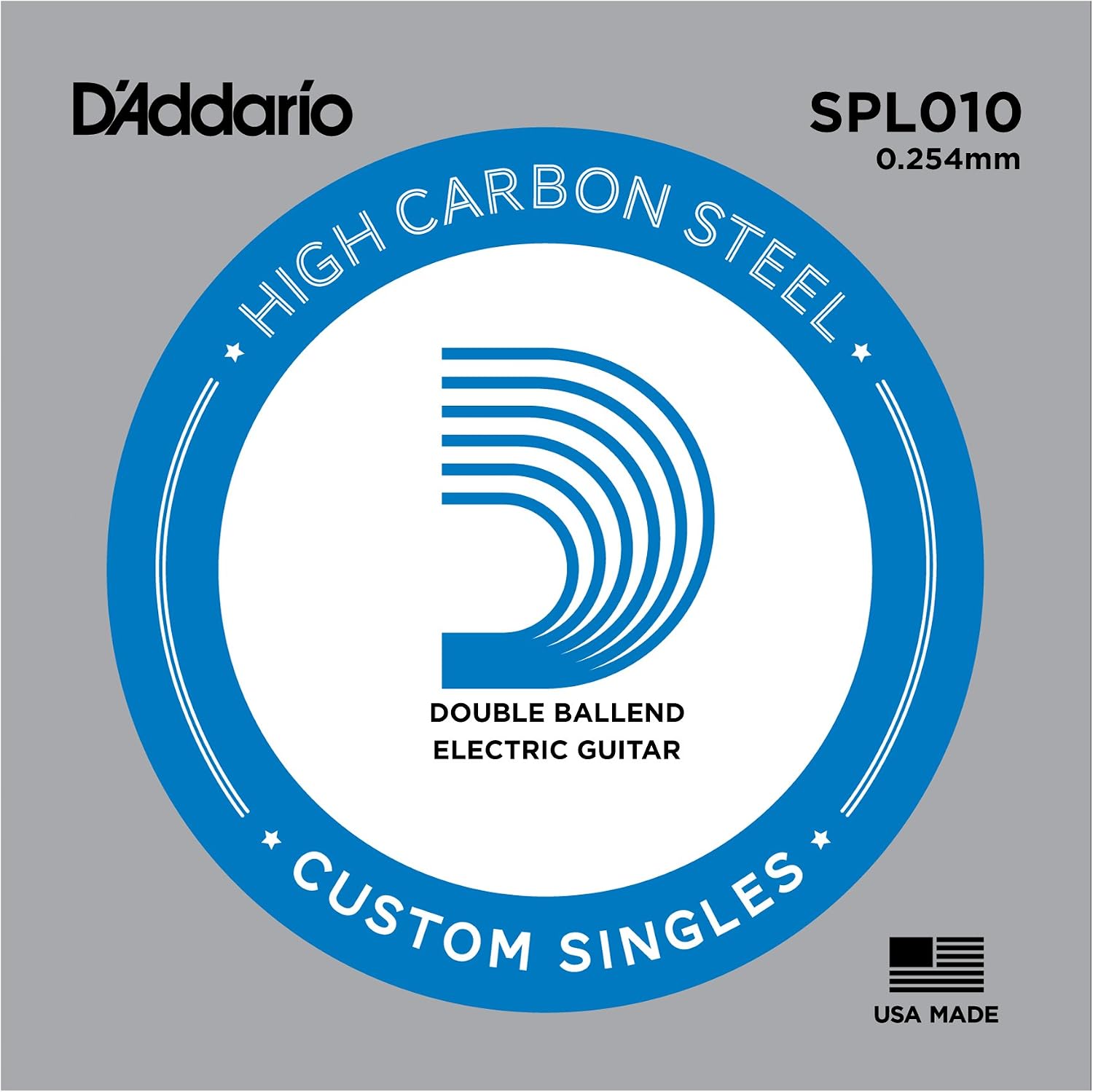 D’Addario .010 Plain Steel Single String Double Ball End for Guitar ...