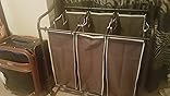 Amazon.com: SimpleHouseware Heavy-Duty 3-Bag Laundry Sorter Cart ...