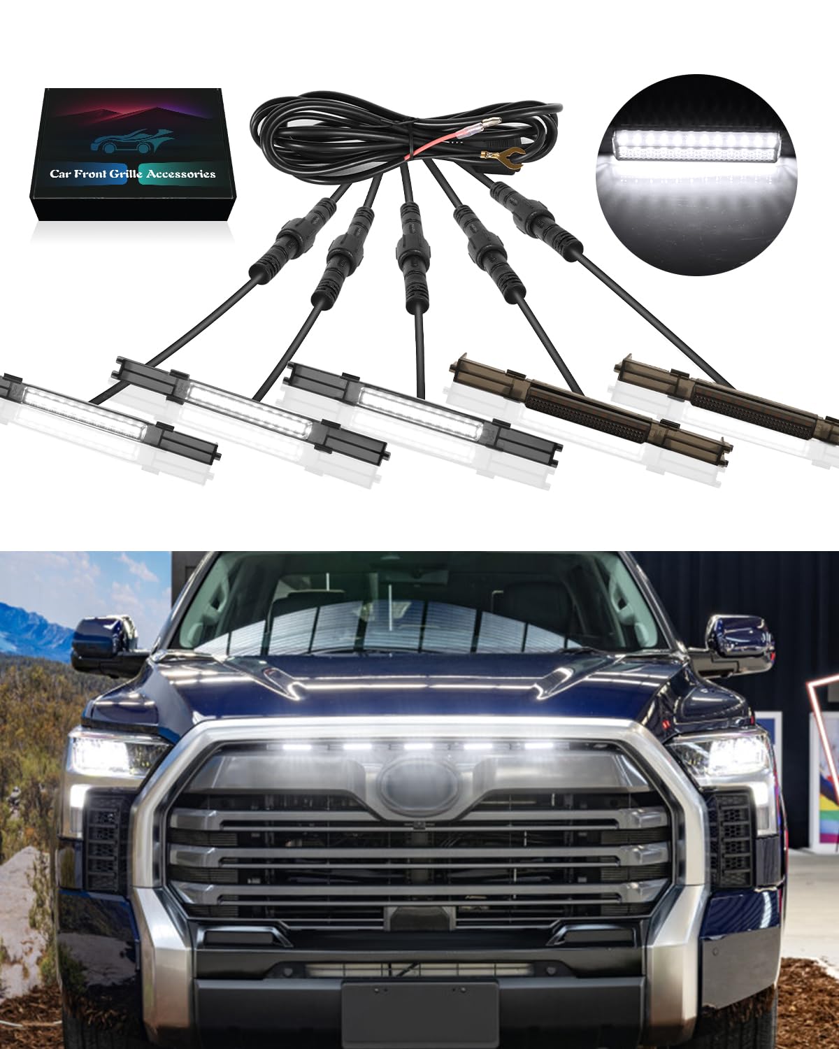 OKLSG LED Grille Lights for 2022 2023 2024 2025 Toyota Tundra Accessories Raptor Lights fit SR ...