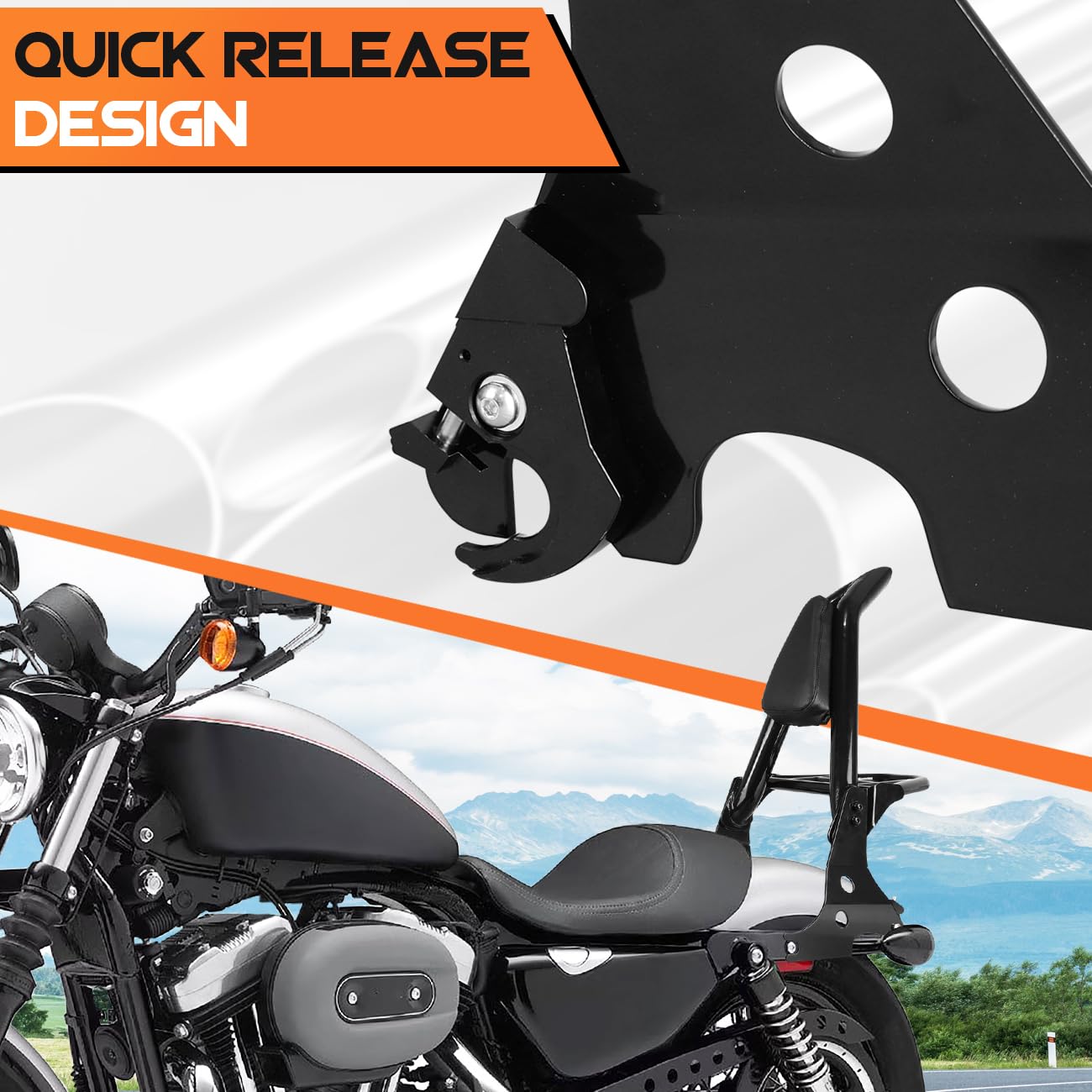 Mua Motorcycle Detachable Rear Passenger Backrest Sissy bar With ...