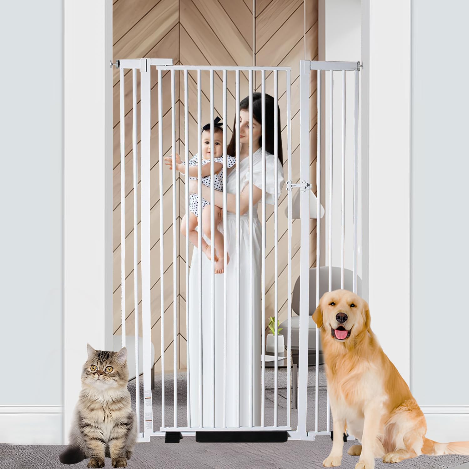 NexusSmash 55.1 inch Extra Tall Pet Gate Baby Gate, Extra Wide ...