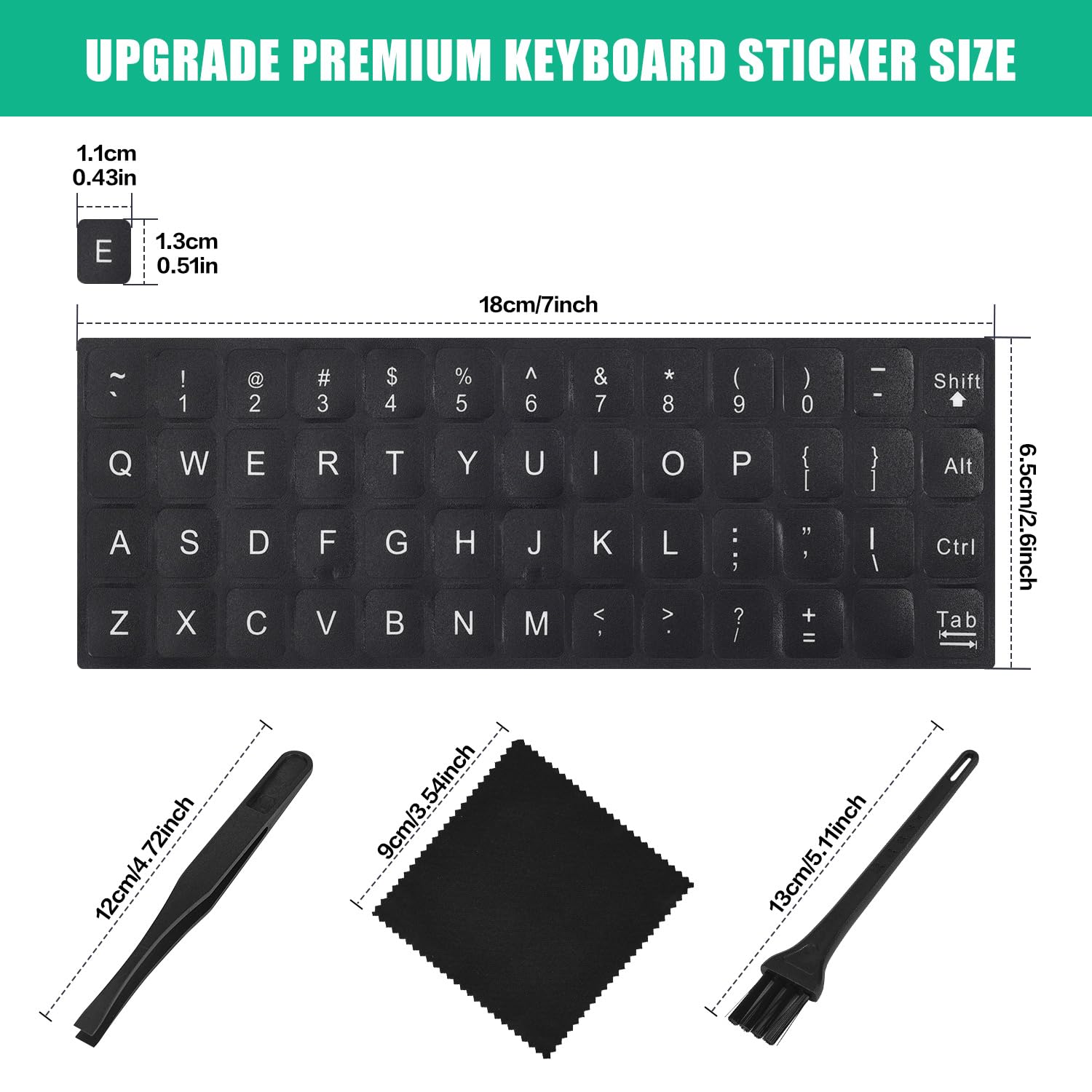 Mua 2PCS English Keyboard Stickers with Tweezer, Universal Replacement ...