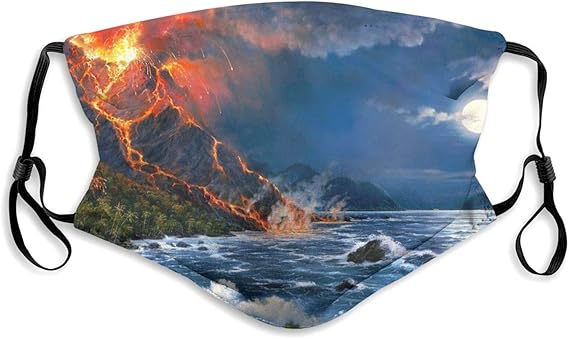 Volcano Face Mask Protective Mouth Cover Washable Reusable Adjustable ...