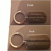 Personalised Solid Stainless Steel Dog Tag Keyring for Him or Her In ...