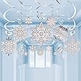60Pcs Snowflake Hanging Swirl Decorations Princess Party Winter ...