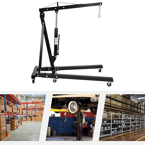 EEYBLAEEY Industrial 2 Ton Folding Engine, Hoist Stand Cherry Picker ...