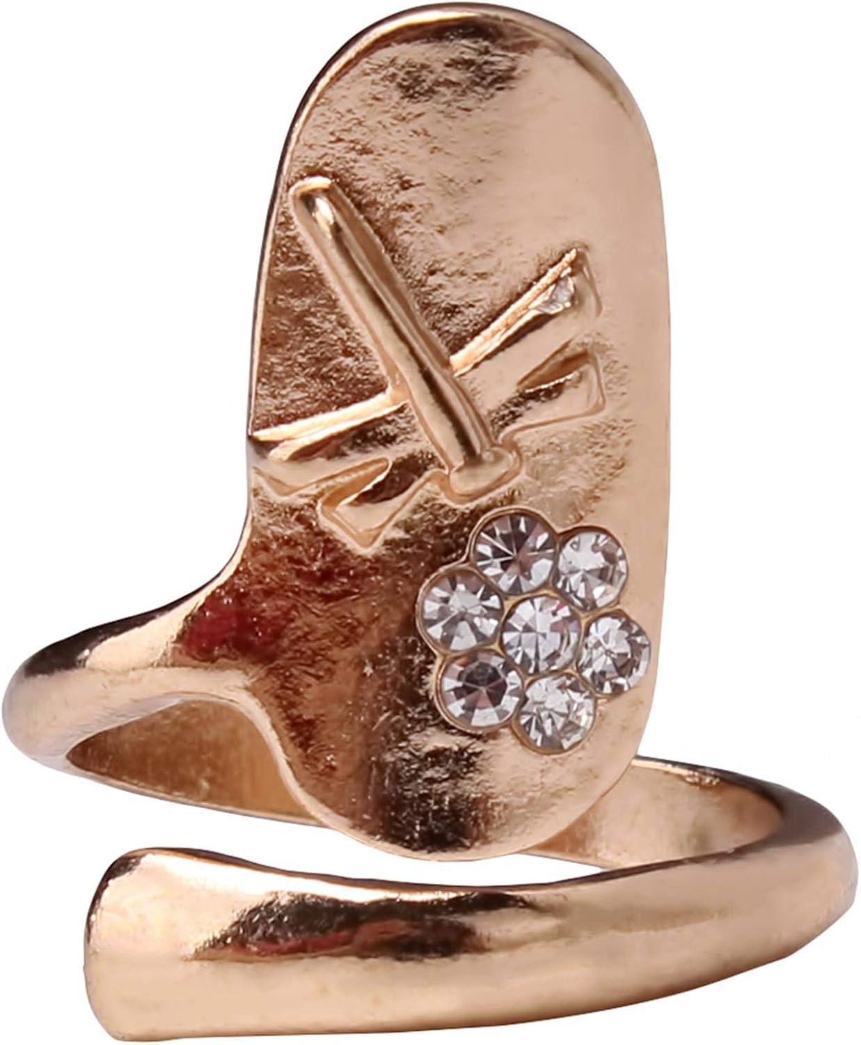 LSSJJ Goldener silberner Fingerspitzen-Nagelring, Damen Elegante ...