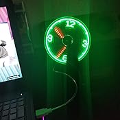 Amazon.com: ONXE USB LED Clock Fan with Real Time Display Function,USB ...