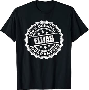 Amazon.com: Elijah T-Shirt 100% Original Guaranteed: Clothing