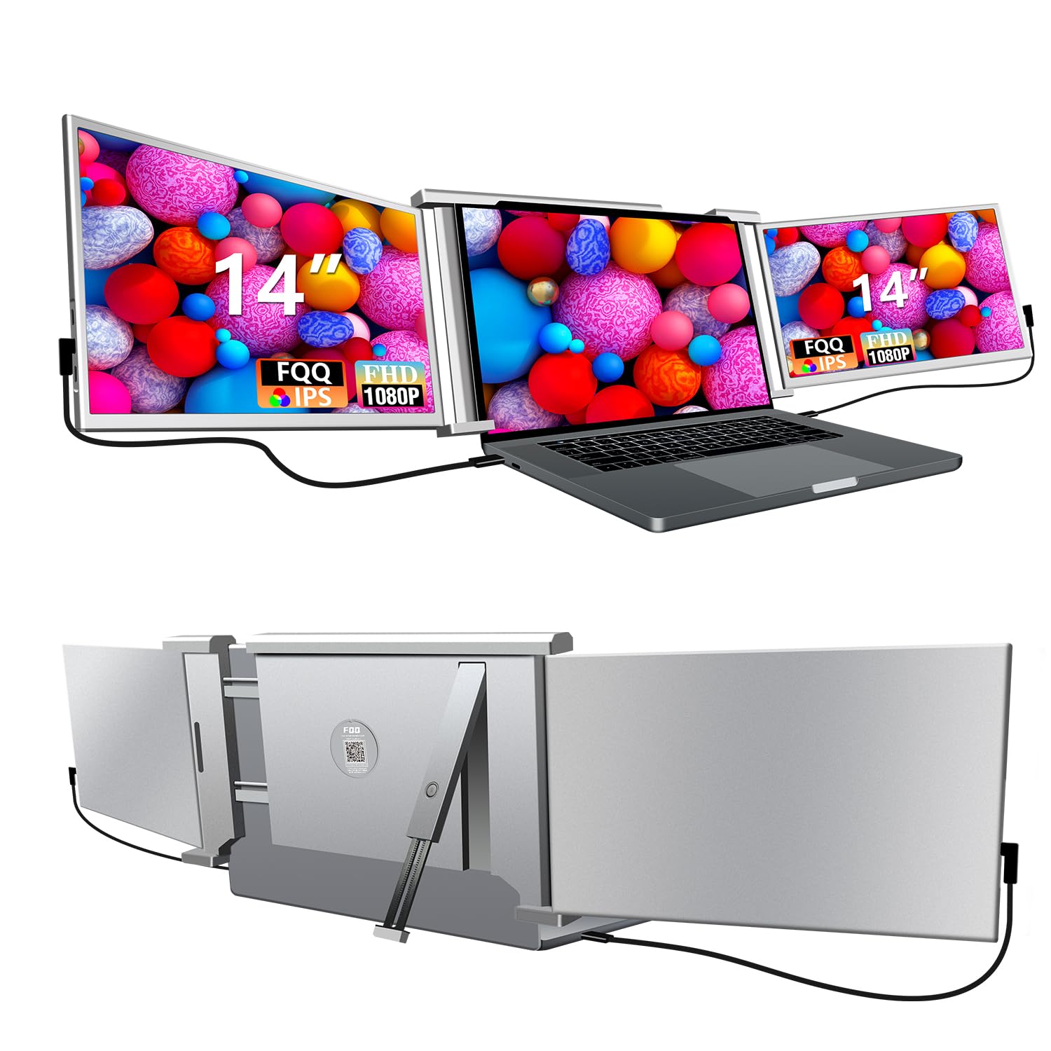 Mua FQQ 14'' Full HD IPS Laptop Monitor Extender, Portable Dual Triple ...