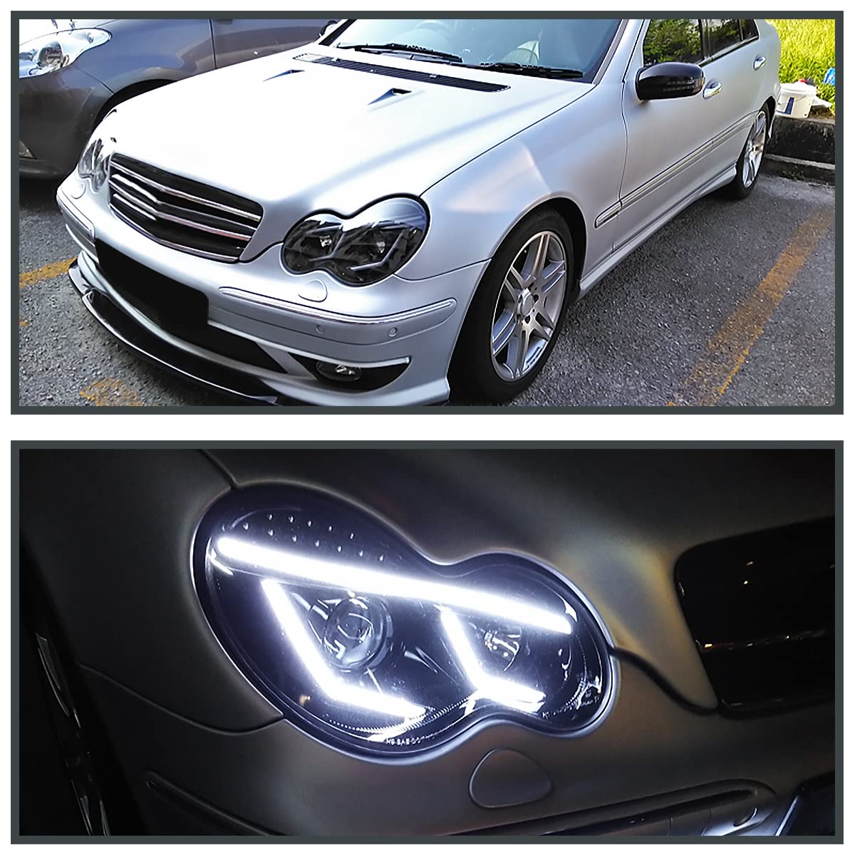 Mua Spec-D Tuning LED Bar Jet Black Projector Headlights Compatible ...