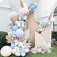 Amazon.com: Baby Blue Balloons Garland Kit Pastel Light Arch Different Sizes Baby Shower ...
