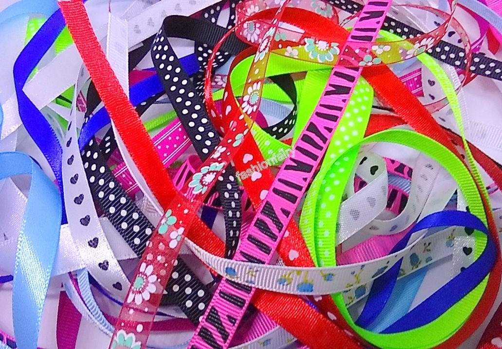 fashionfairy Mixed Ribbon Off Cut Bundles - Contains 10 Different 1 ...