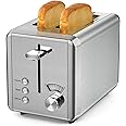 Amazon.com: Toaster 2 slice, whall Stainless Steel Toasters with Bagel ...