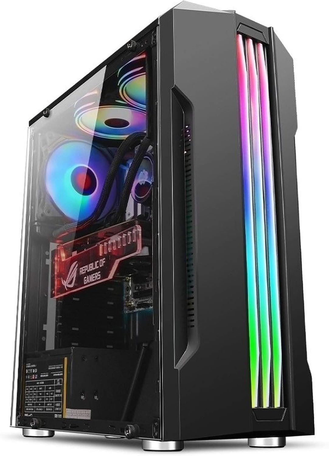 Sahara RGB ATX/M-ATX/ITX Tower Desktop Computer Gaming Case USB 3.0 ...