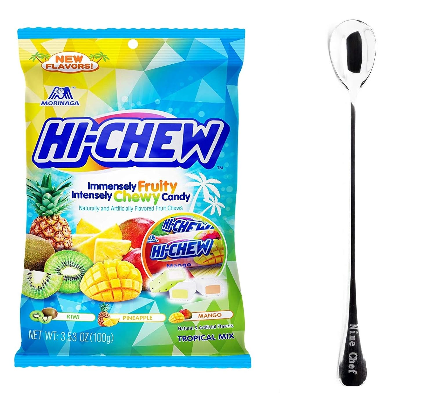 Amazon.com : Hi-Chew (HiChew) Fruity Chewing Candy Tropical Mix (Kiwi ...