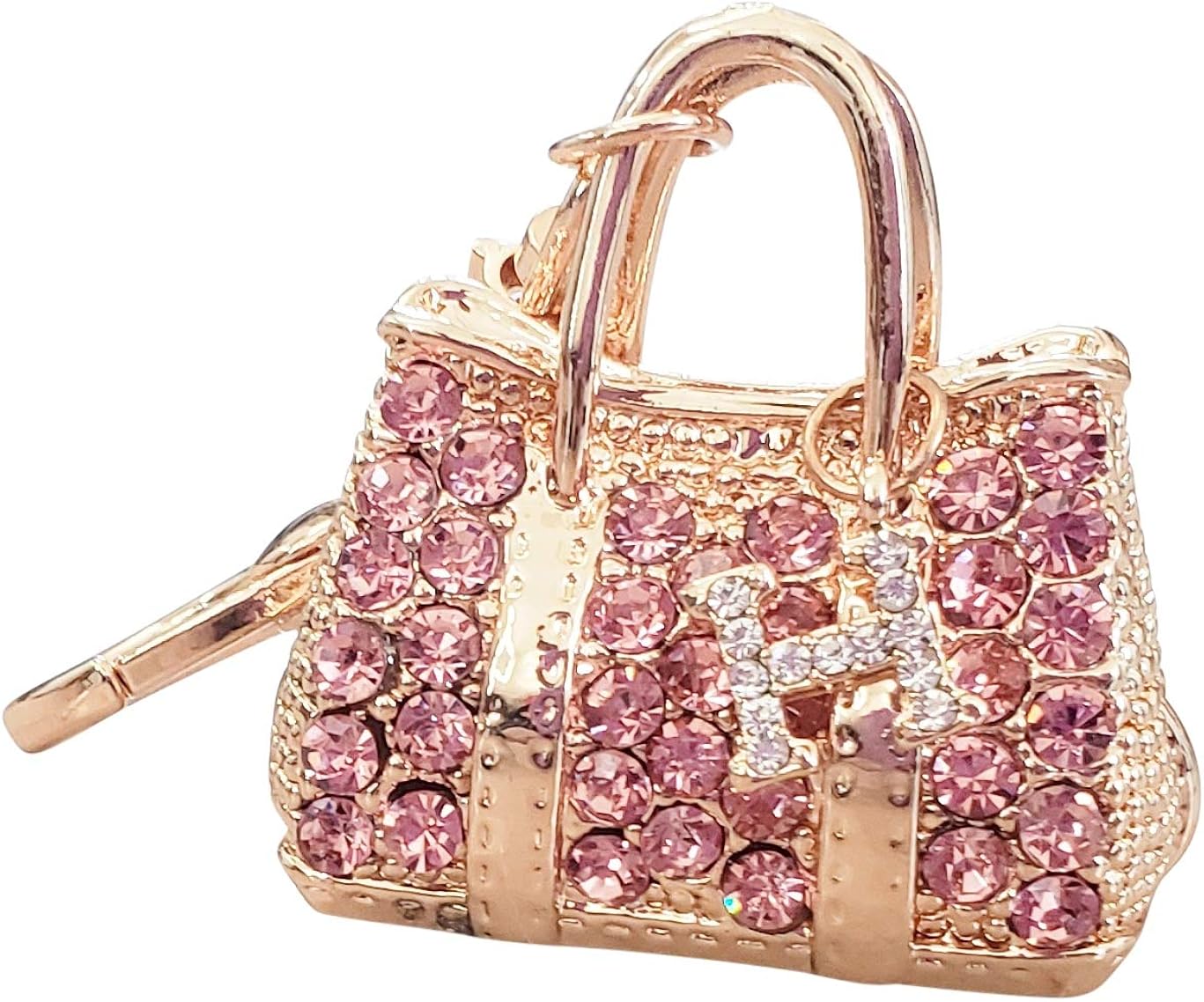 AM Landen Pink Rhinestone Handbag Keychains Handbag Charms PurseGift ...
