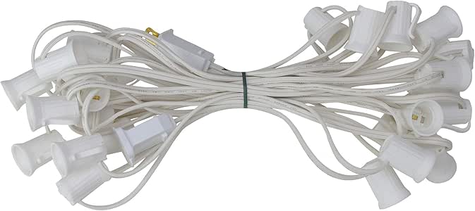 Amazon.com: 25' Commercial C9 Christmas Light Socket Set - 18 Gauge ...