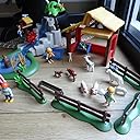 Playmobil - 4851 - Jeu de construction - Parc animalier avec famille ...