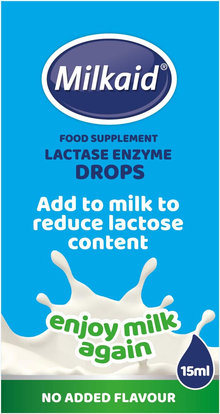 Milkaid Lactase Enzyme Drops – 15ml – Reduces Milk Lactose Content ...