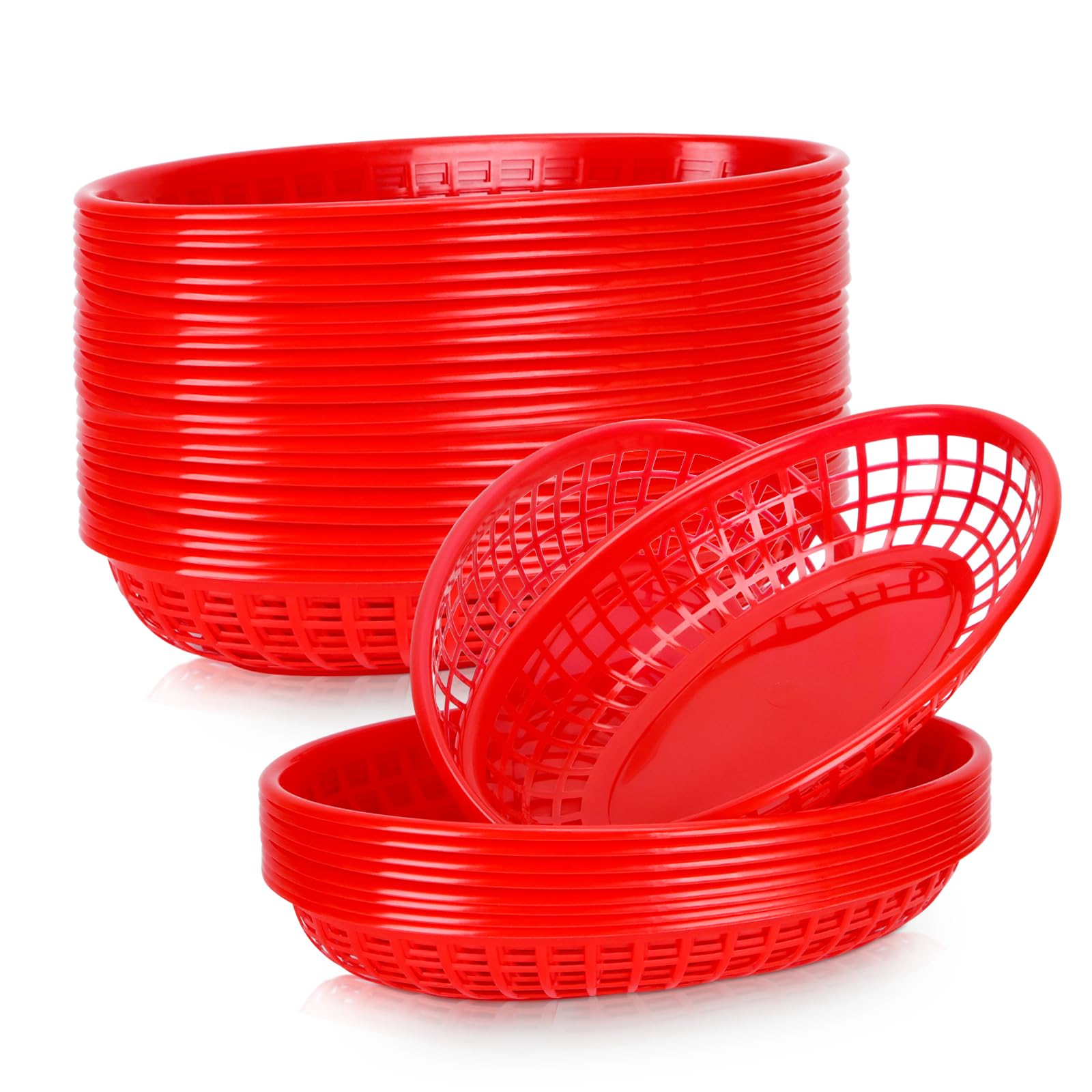 Mua 50 Pack Fast Food Baskets, Plastic Fast Food Restaurant Baskets ...