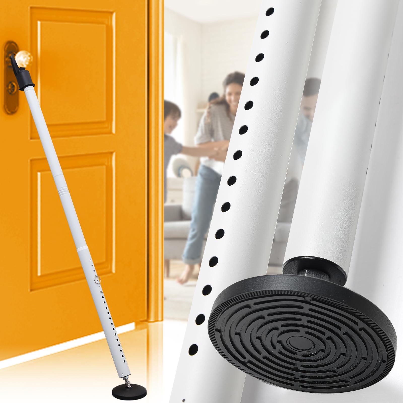 Door Security Bar – 600LB Heavy Duty Anti-Slip Door Stopper Jammer ...
