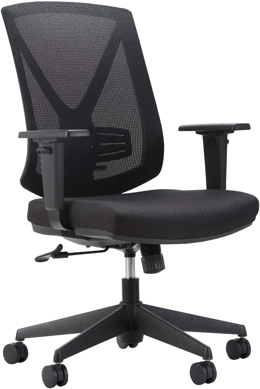 TANUMI Office Chair, Black Mesh Back Computer Chair with Lumbar Support ...