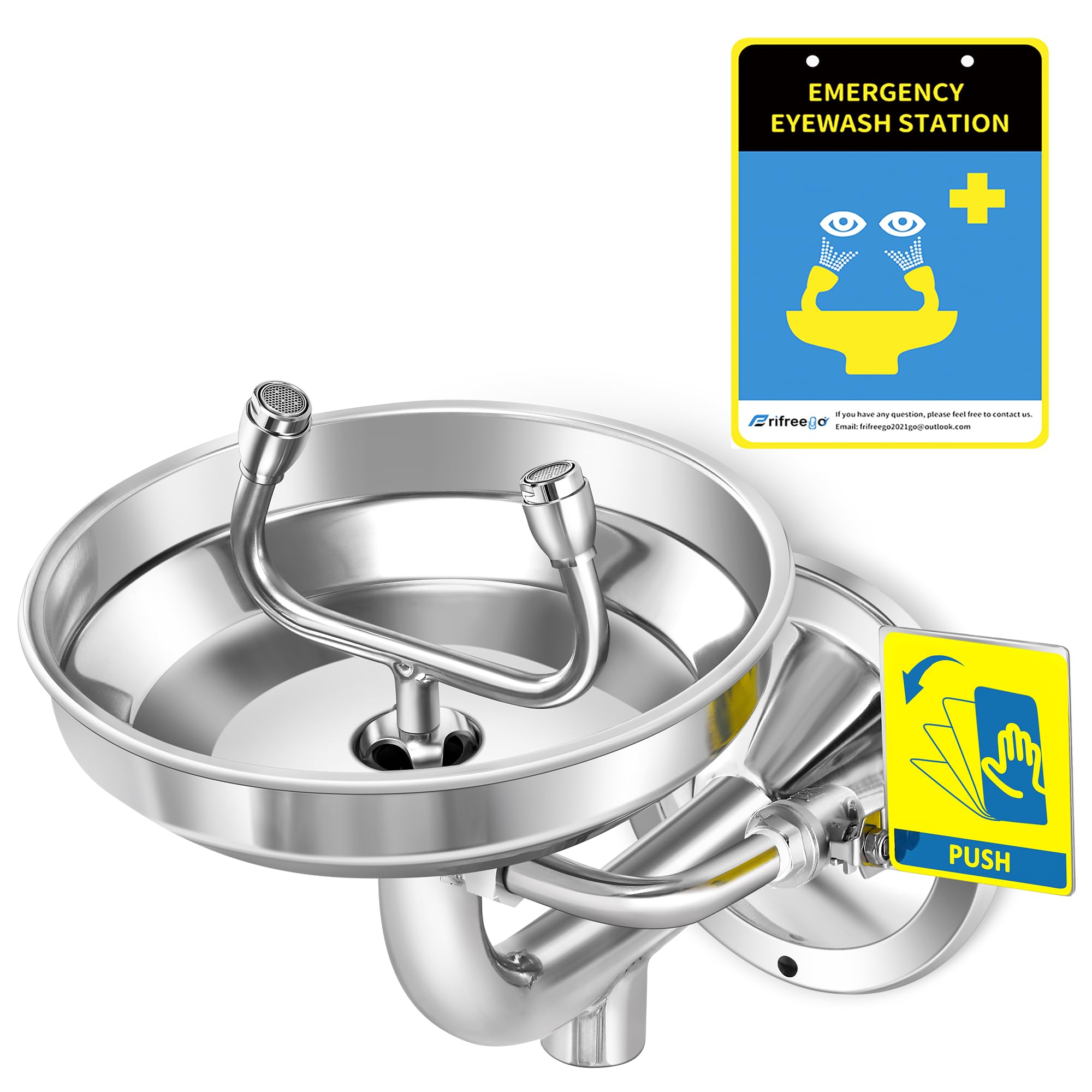 Mua Frifreego Wall Mounted Eye Wash Station, Plumbing Eyewash Station ...