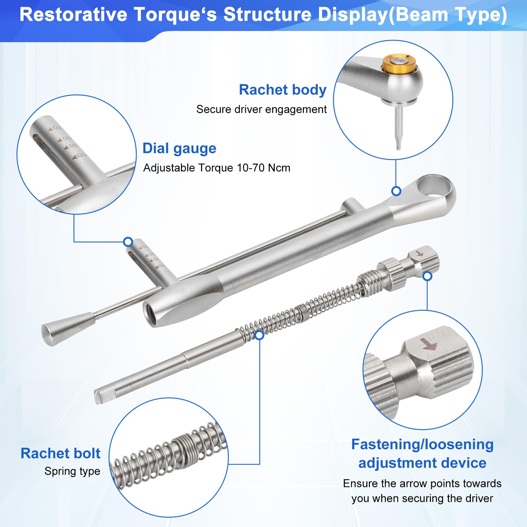 Mua Dental Implant Torque Wrench Set Universal Prosthetic Kit Dental ...