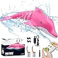 Amazon.com: LAFALA Pink Remote Control Dolphin Toy 2.4G High Simulation ...