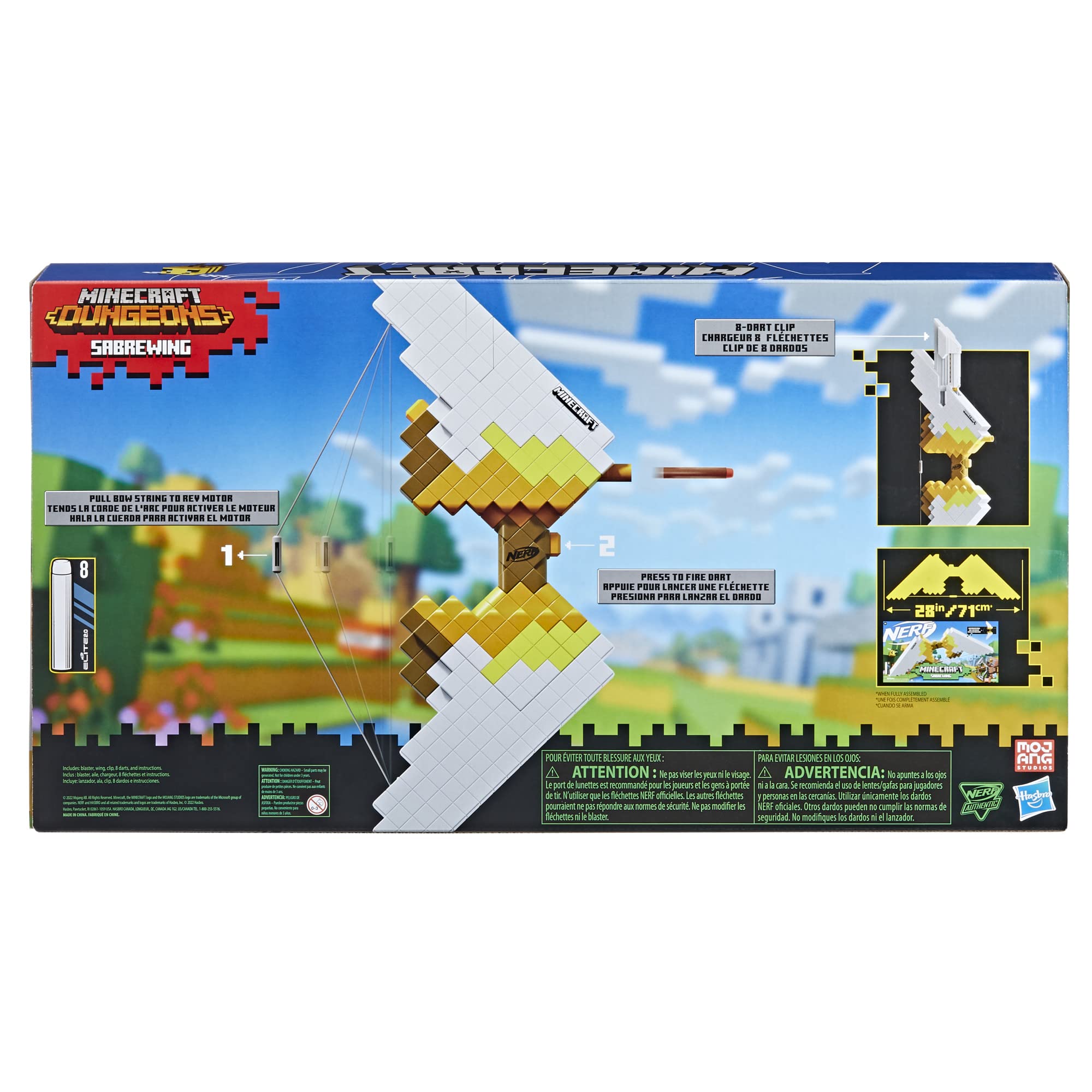 Mua Nerf Minecraft Sabrewing Motorized Blaster Bow, 8 Elite Darts, 8 ...