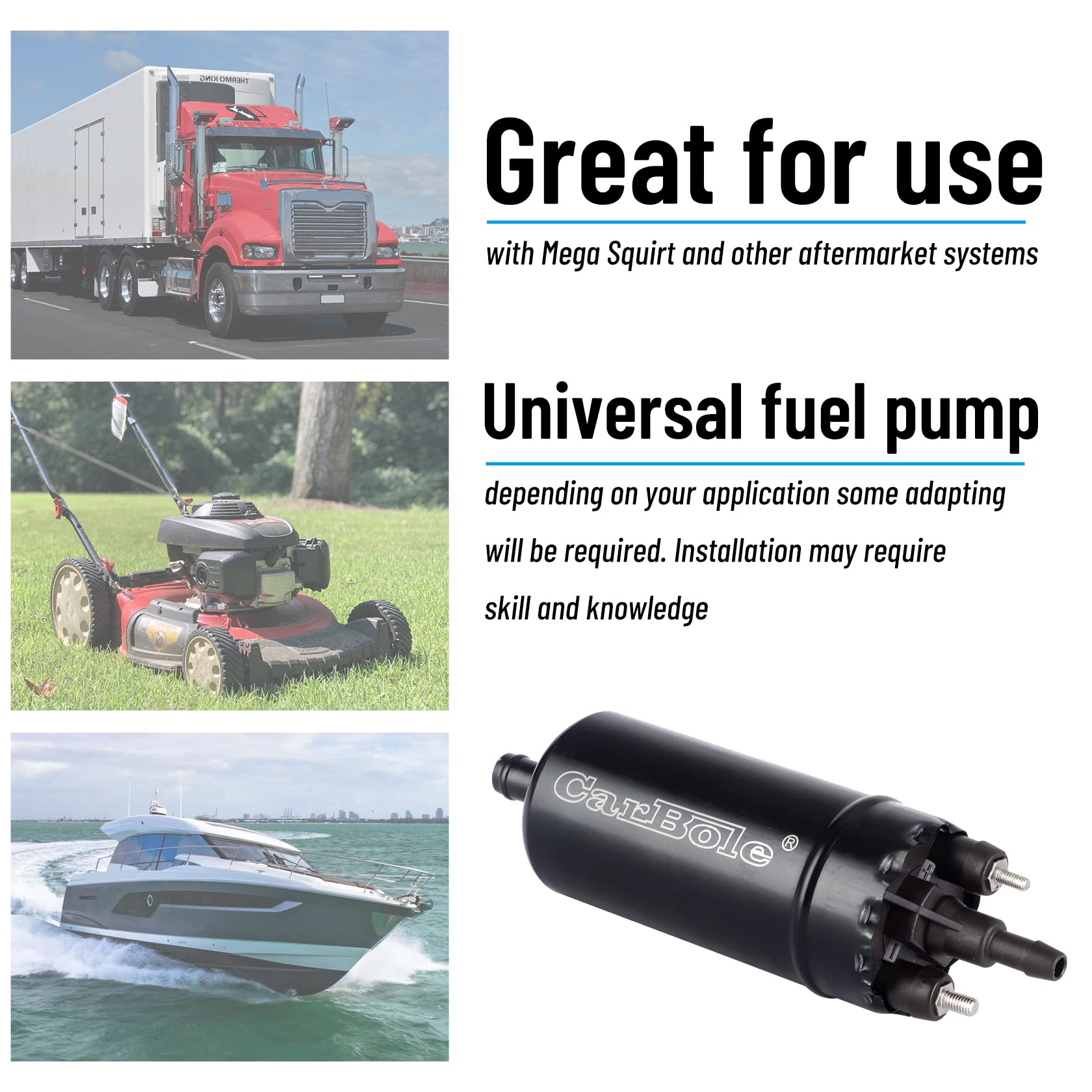 Mua CarBole External In Line Fuel Pump: 116 PSI High Pressure Unversal ...