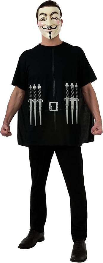 V for Vendetta Costume Kit, Multicolor, Standard : Amazon.ca: Clothing ...