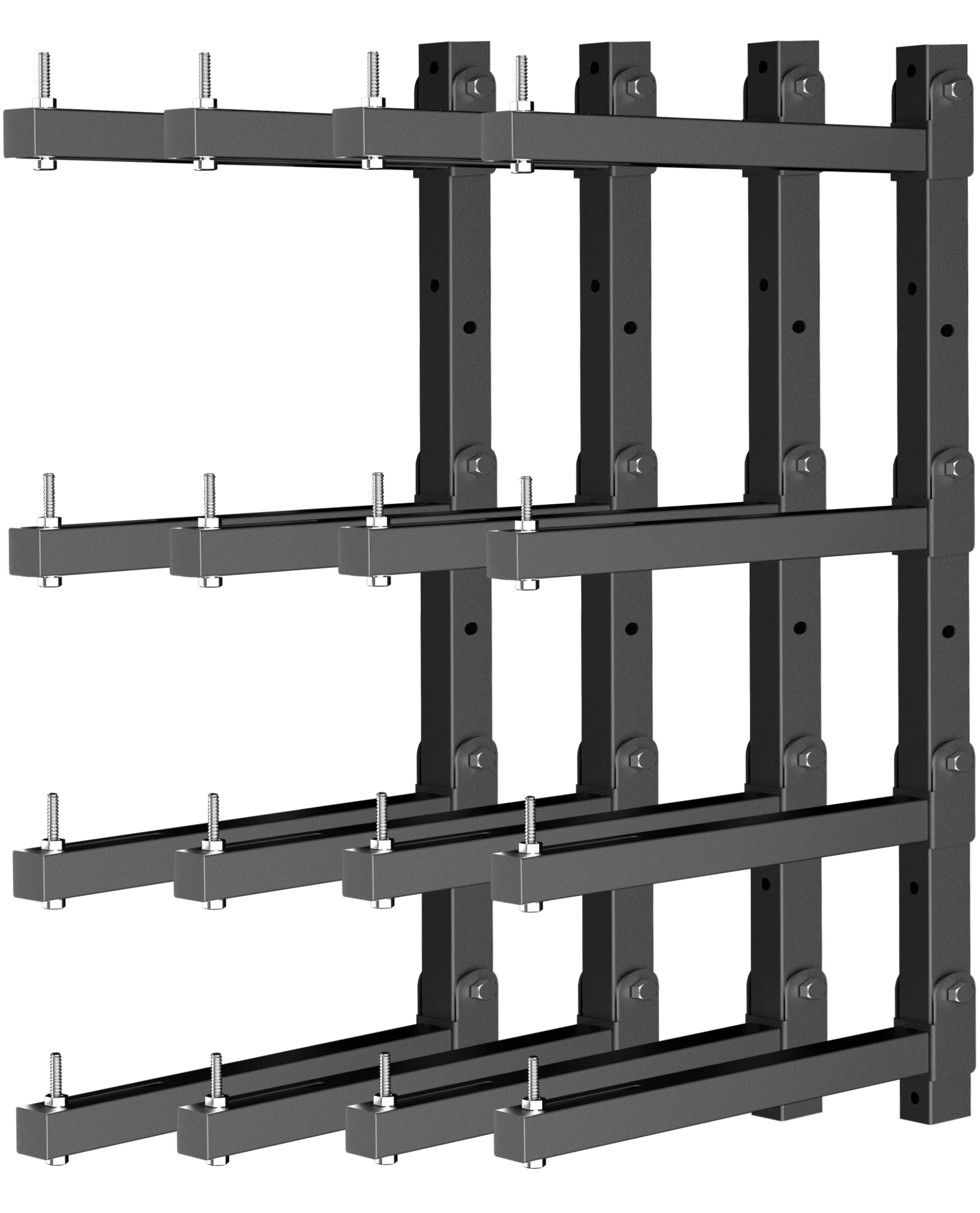 KOSEOO Lumber Storage Rack Wall Mount, Folding Wood Storage Racks Heavy ...