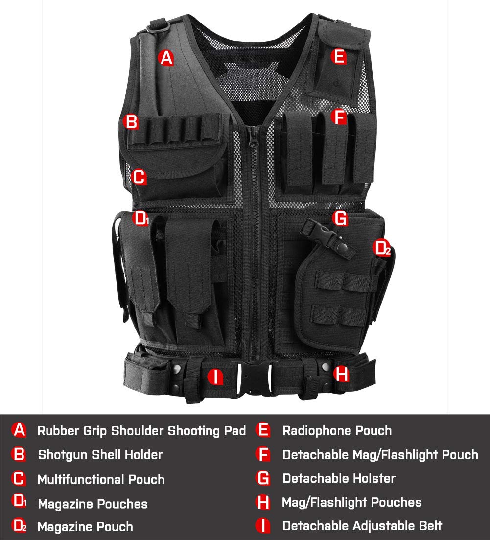 GLORYFIRE Tactical Vest Modular Assault Vest Law Enforcement Vest gloryfire-tactical-vest-modular-assault-vest-law-enforcement-vest