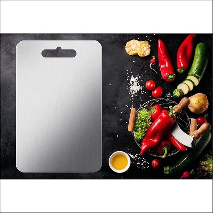 Buy Jinaya Stainless Steel 304 Fruit Chopping Cutting Board for Kitchen ...