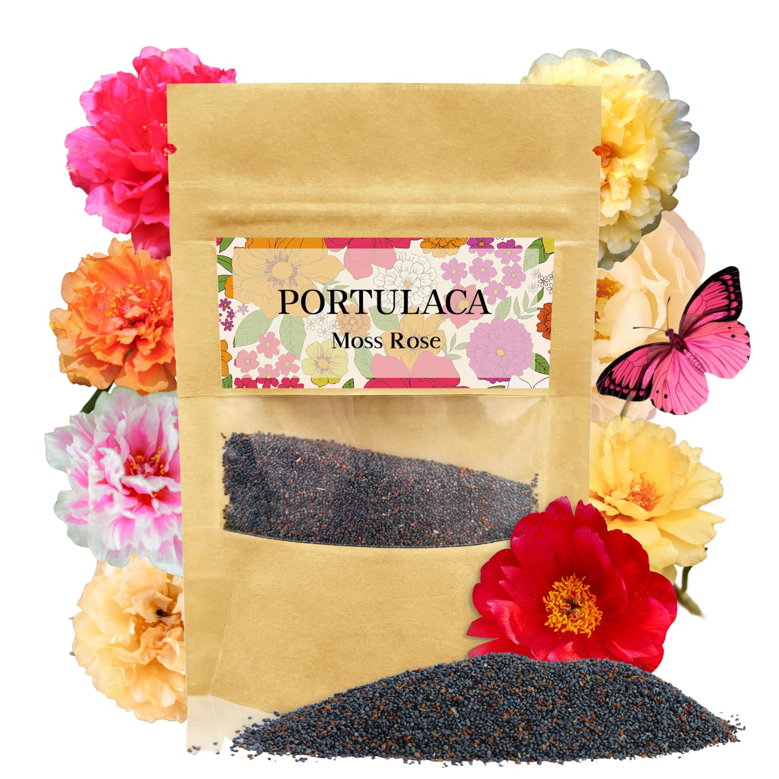 Portulaca Grandiflora & Moss Rose Seeds | 10,000+ Annual Non-GMO ...