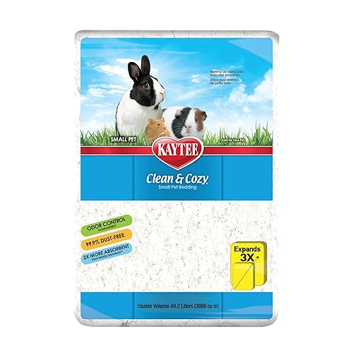 Kaytee Clean & Cozy White Paper Bedding, Made for Small Animals, 49.2 ...