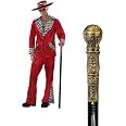 Amazon.com: GAGIFT WORLD Costume Pimp Cane, 42" Metal Prop Stick with ...