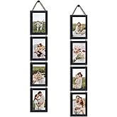 Amazon.com - QUTREY 4x6 Collage Picture Frames Black, 3 Openings Vertical Hanging Photo Frame ...