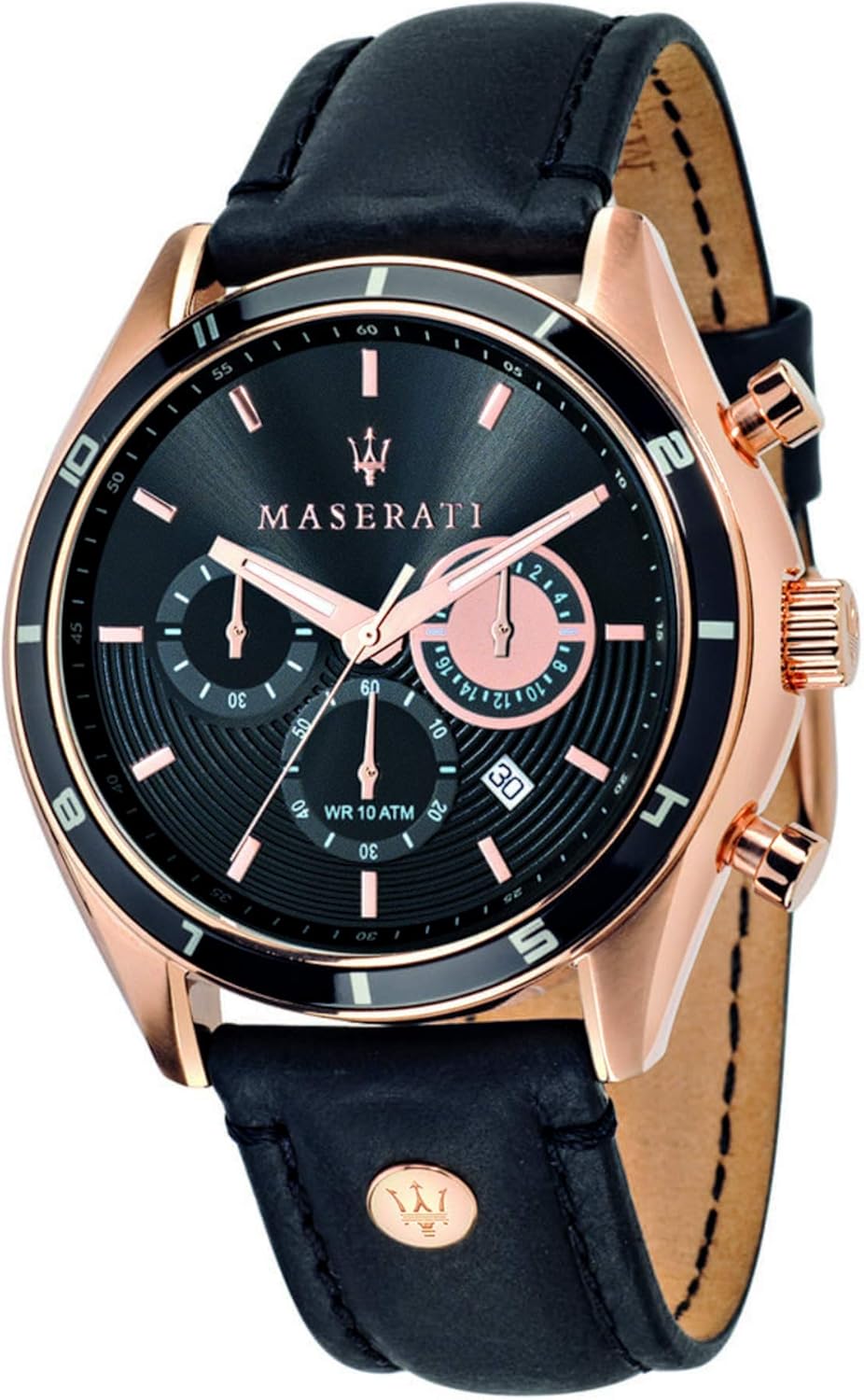 Maserati Herrenuhr Chronograph Quarz mit Lederarmband – R8871624001 ...