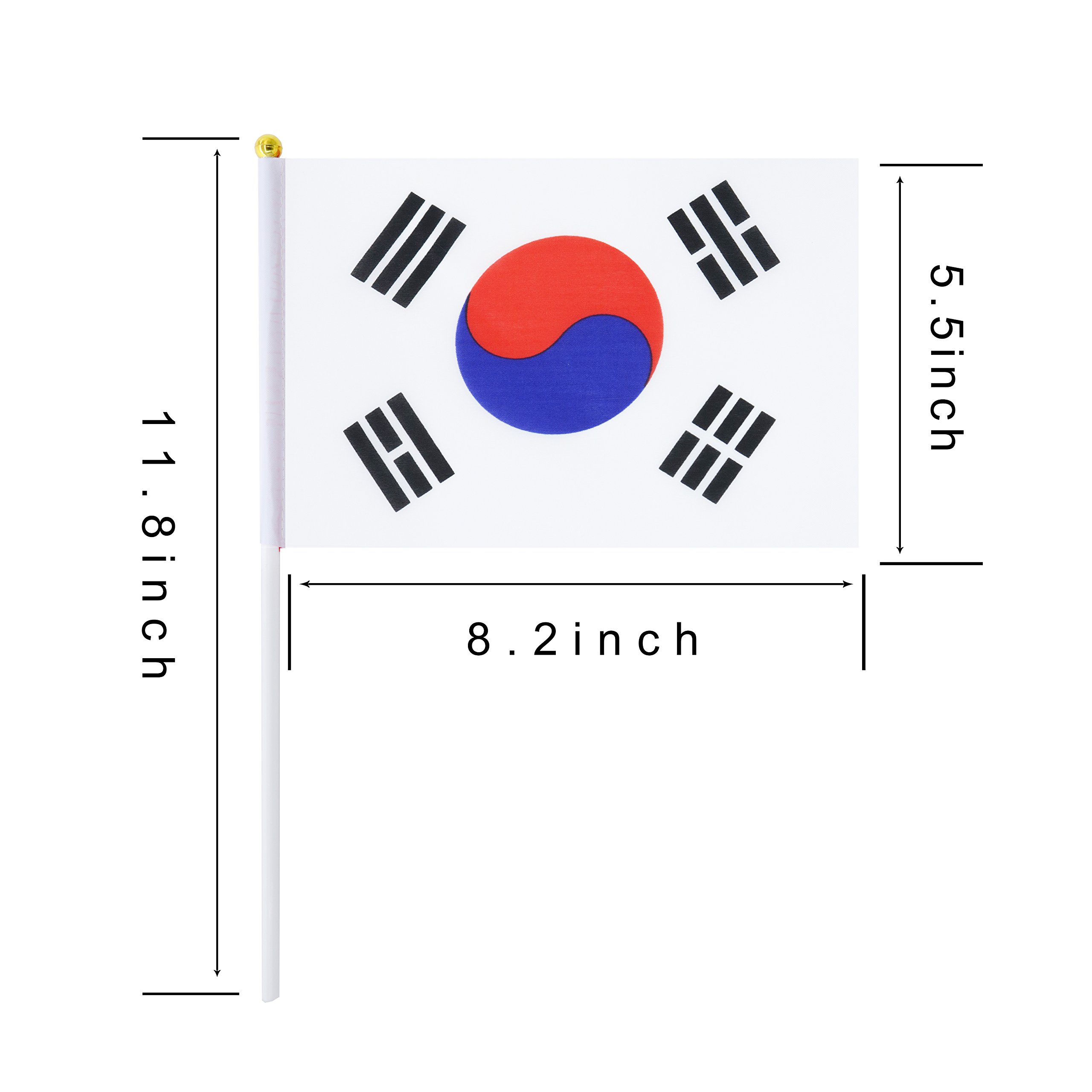 Mua 25 Pack Hand Held Small Mini Flag Korea Flag Korean Flag Stick Flag Round Top National ...