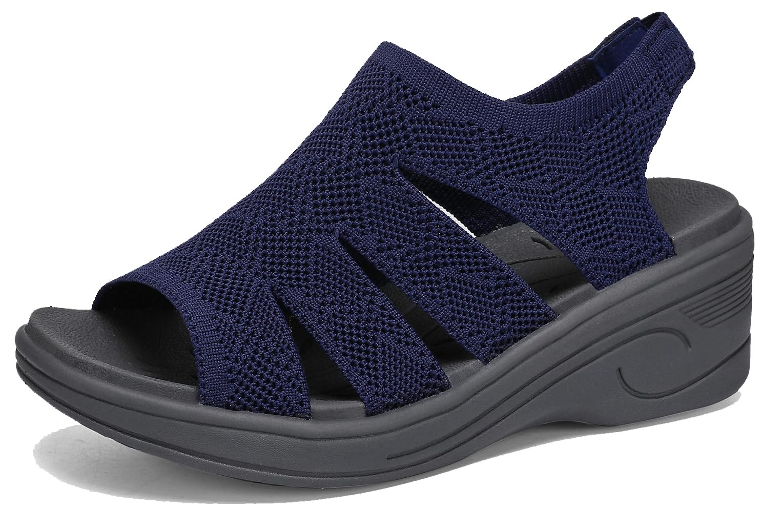 YESWIN Womens Wedge Sandals Platform Walking Sandals Open Toe Ankle ...