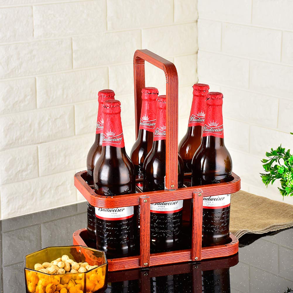 Reusable 6 Pack Beer Bottle Carrier Stainless Steel Drink Caddy Holder ...